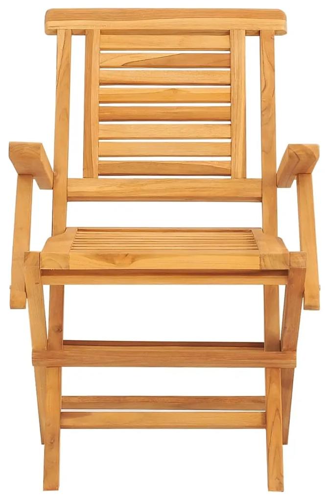 Skládací zahradní židle 2 ks 56x63x90 cm masivní teakové dřevo - Default Title
