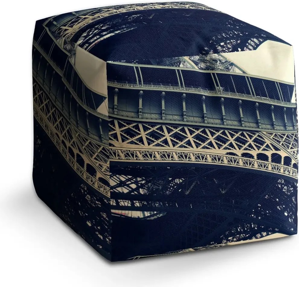 Sablio Taburet Cube Eiffel Tower - 60x60x60 cm