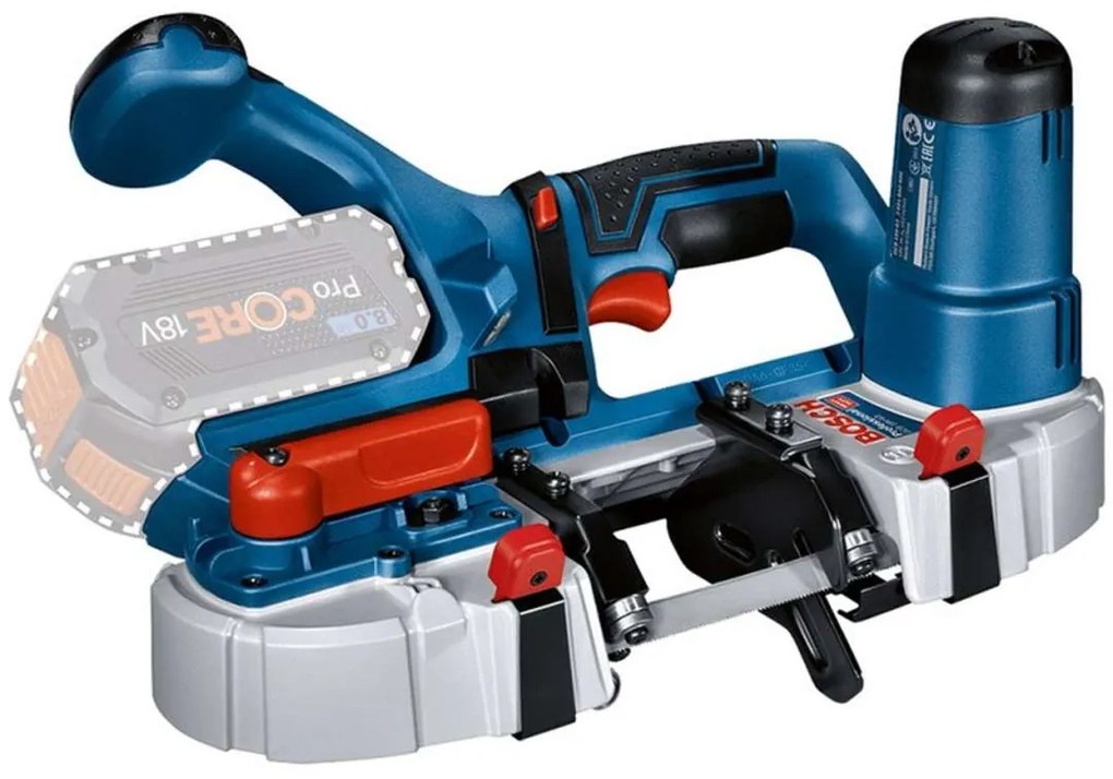 Bosch - 18V AKU pásová pila na kov, bez baterie a nabíječky 06012A0400