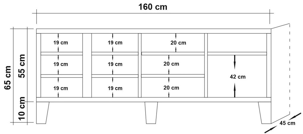 TV stolek/skříňka Merina 755 (atlantická borovice). 1088766