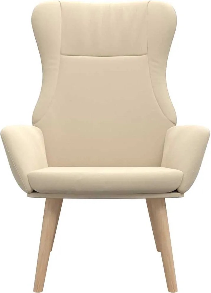Relaxační židle krémová textil 341396