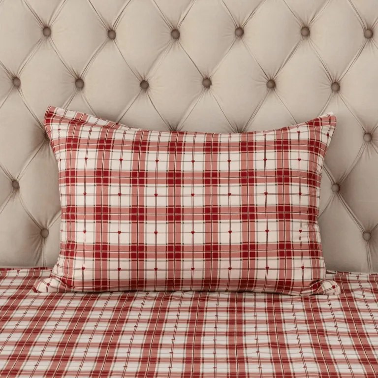 Povlak na polštář z mikrovlákna TARTAN HEART 50x70 cm, barevný