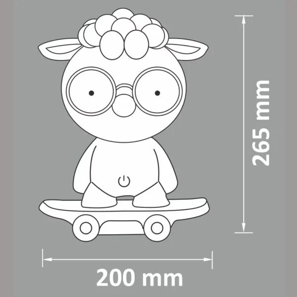 LED Stmívatelná dětská noční lampička LED/2,5W/230V ovce šedá