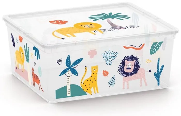 Bílý plastový dětský úložný box 40x34x17 cm C Box Style – KIS Biano.cz