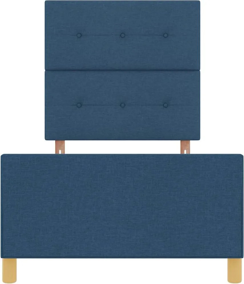 Rám postele s čelo Modrá 90 x 200 cm textil 3344703