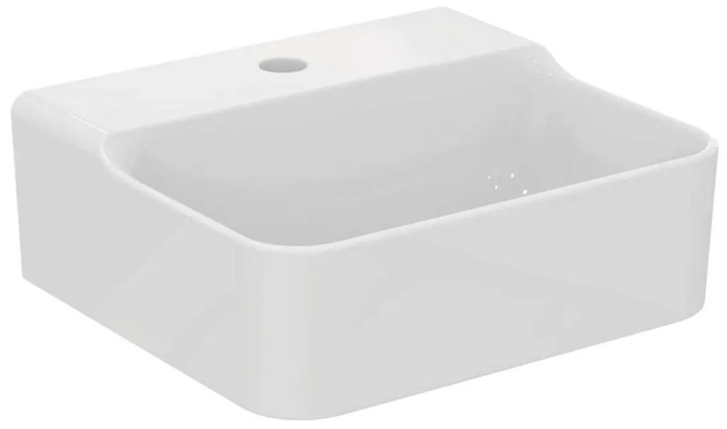 Ideal Standard Conca Ceram - Umývátko 40x35 cm, bez přepadu, otvor pro baterii, bílá T387401