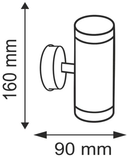Venkovní nástěnné svítidlo OLIMP 1 2xGU10/35W nerez IP44