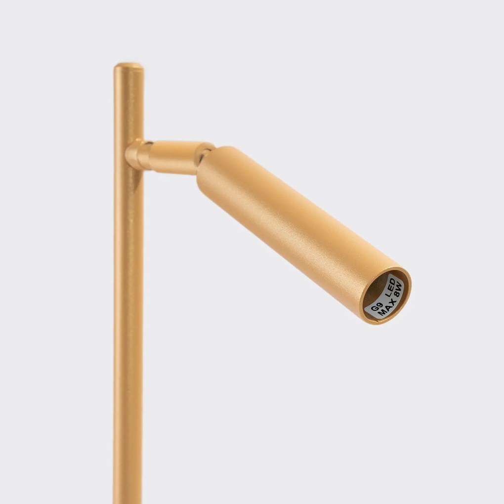 Stolní lampa Pastelo, 1x zlaté kovové stínítko