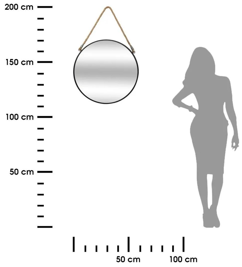 Kulaté nástěnné zrcadlo Lig 55 cm