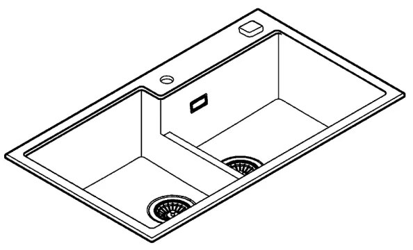GROHE 31649AP0 - Dřez K500 860 × 500 mm granit/černá