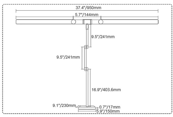 Brilagi-LED Stmívatelná dotyková stolní lampa VARIO LED/24W/230V 3000-6500K bílá