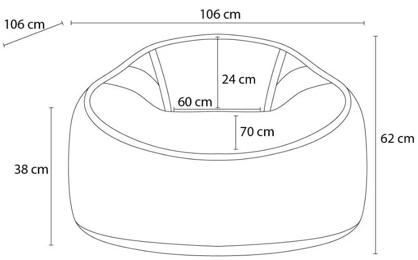 Růžový manšestrový sedací vak Socrate – Bobochic Paris