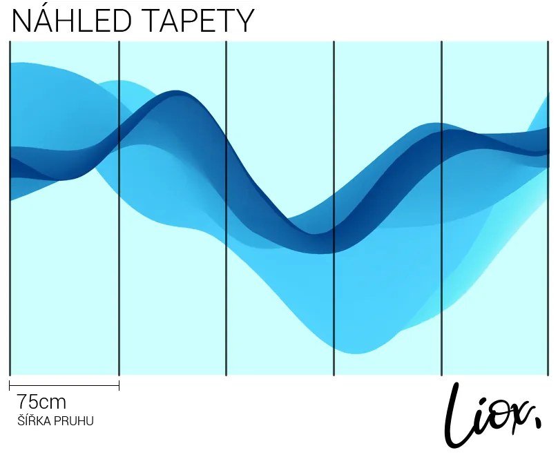 Tapeta abstraktní modré vlny