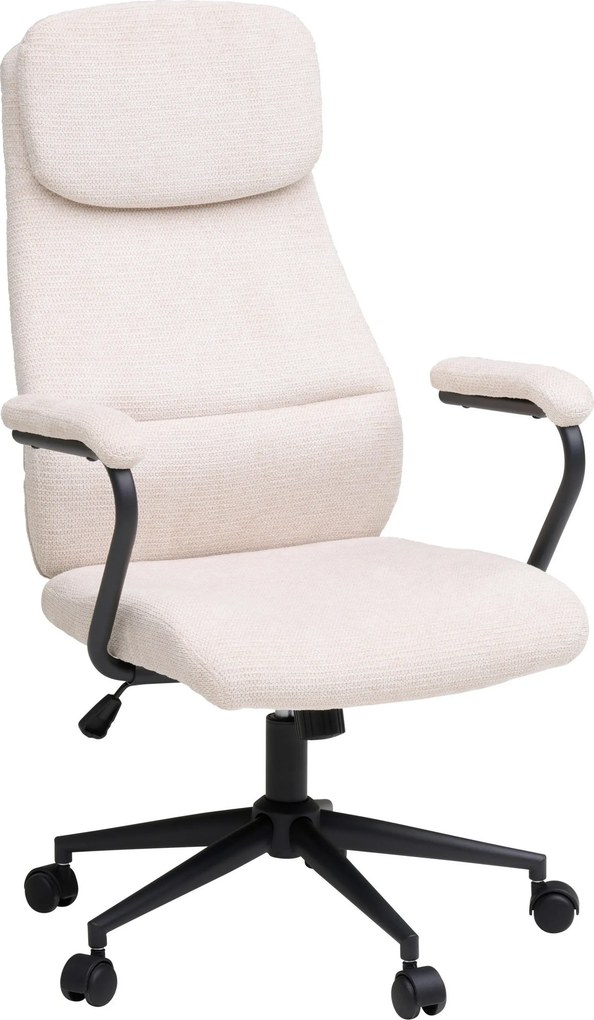 XXXLutz OTOČNÁ ŽIDLE, tkaná látka, krémová, černá MID.YOU - Online Only kancelářské židle - 002381043201
