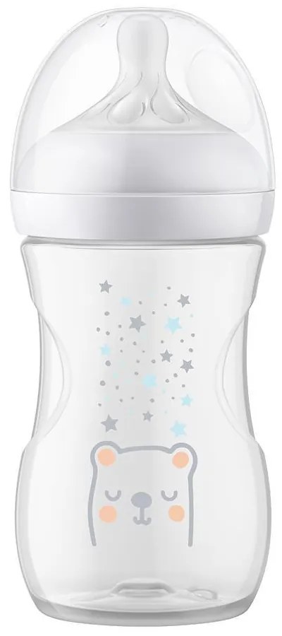 Avent Láhev Natural Philips Response s ventilem AirFree 260 ml, 1 m+ Medvěd