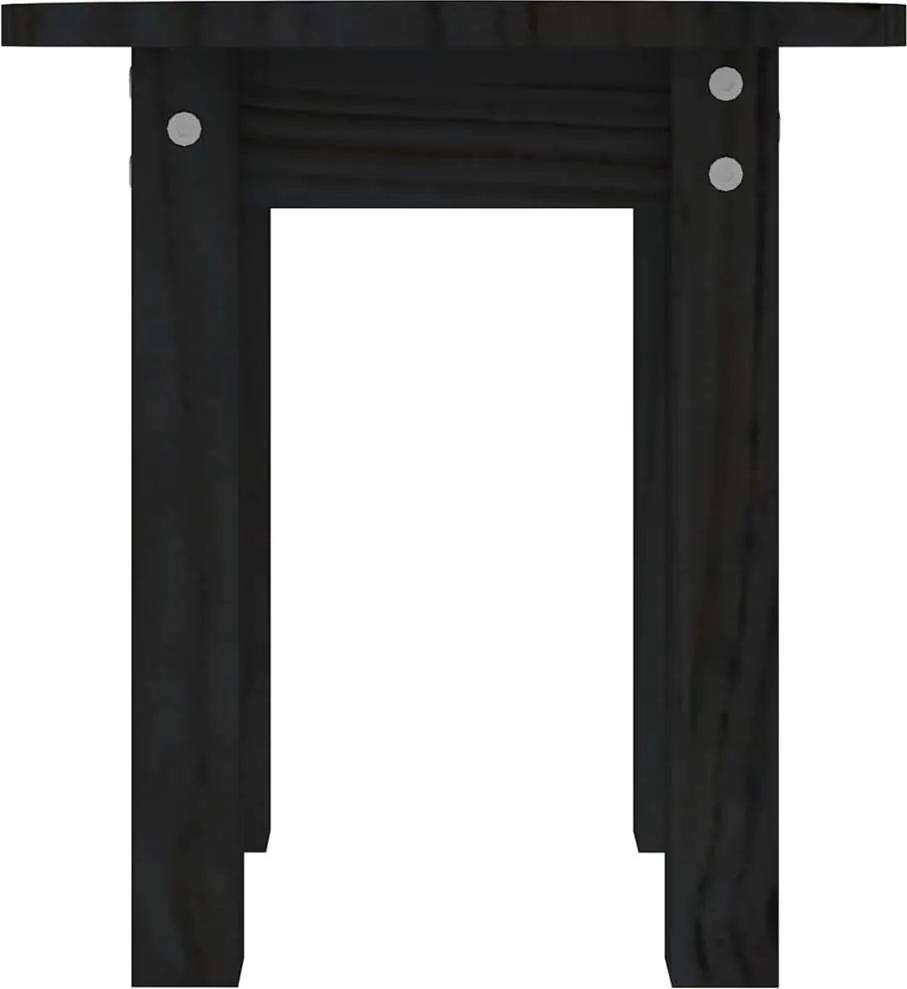vidaXL Konferenční stolek Ø 35 x 35 cm masivní borové dřevo [822341] Barva: Šedá