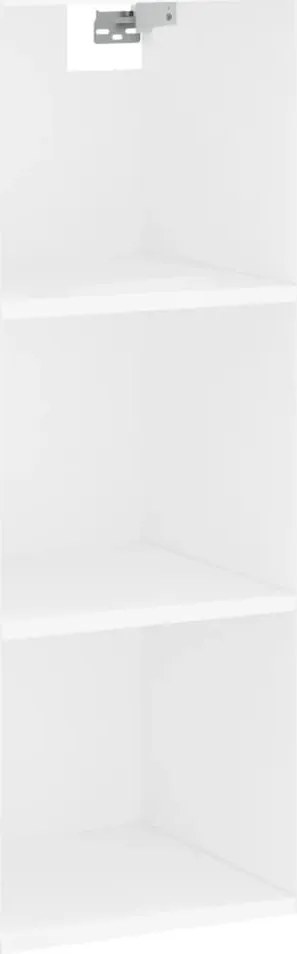 vidaXL Skříň highboard 34,5 x 34 x 180 cm kompozitní dřevo [3189693] Barva: bílá s vysokým leskem