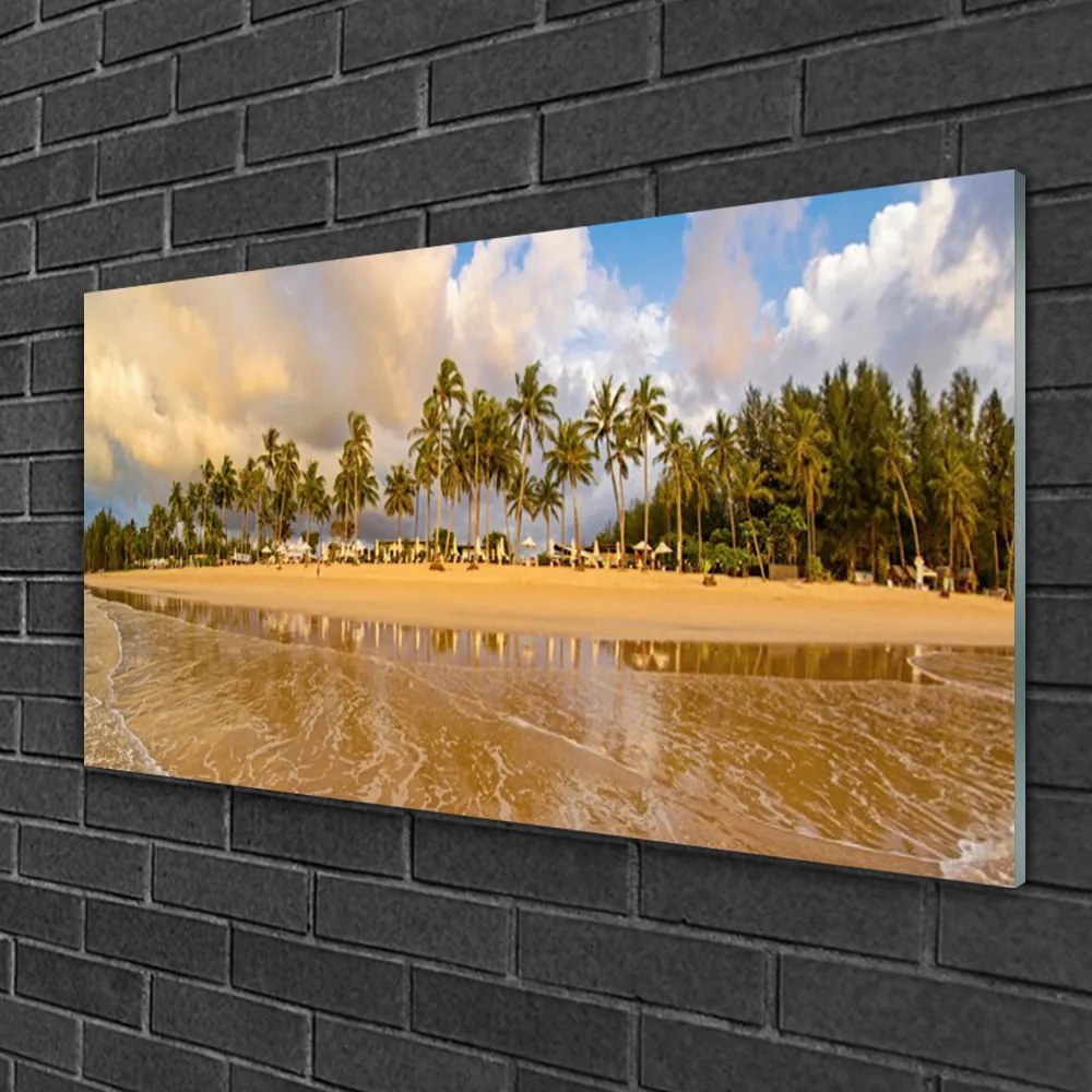 Obraz na skle Pláž Krajina 100x50 cm