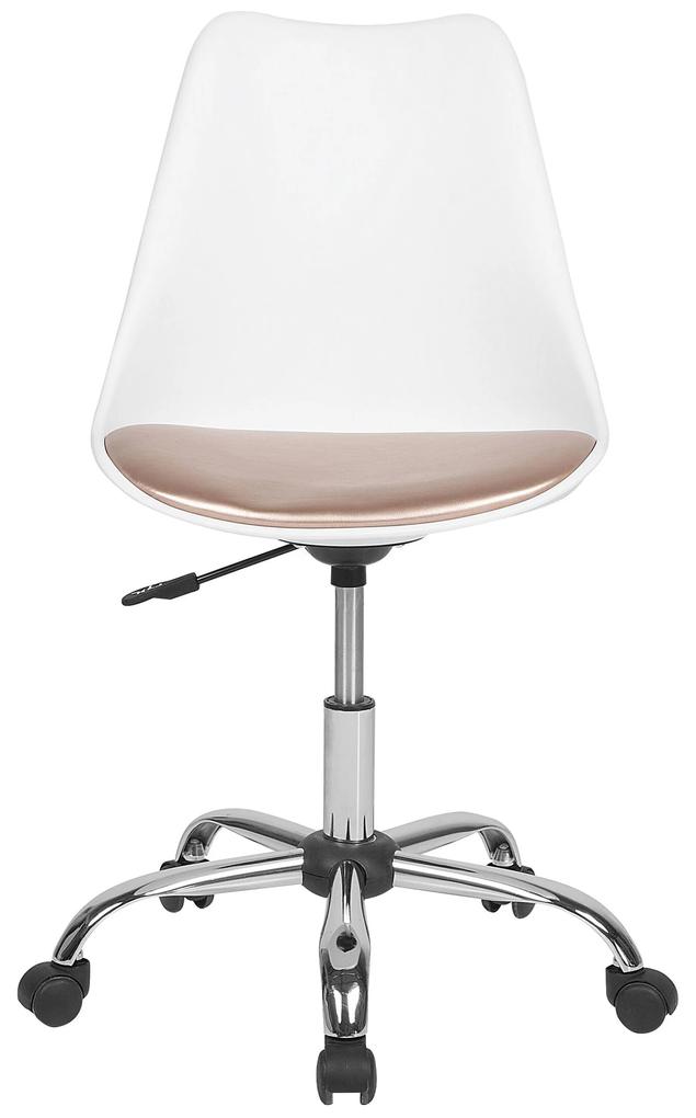 Kancelářská židle bílá/růžová DAKOTA II Beliani