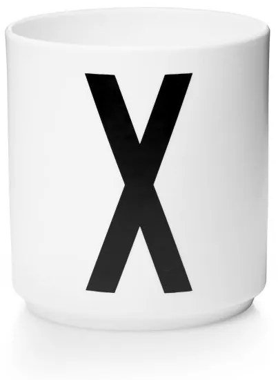 Porcelánový hrnek X DESIGN LETTERS - bílý