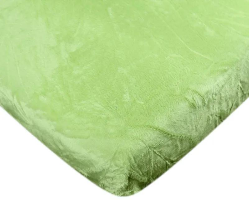 Mikroflanelové prostěradlo - zelené 180x200 cm