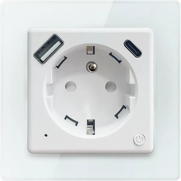 Immax NEO 07544L - Chytrá zásuvka E 16A/230V + 1xUSB-A+1xUSB C PD 20W Wi-Fi