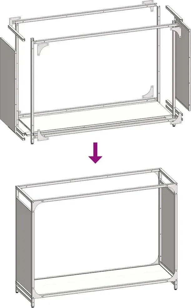 vidaXL Stojan na palivové dřevo Ocel válcovaná za studena [864203] Barva: Bílá