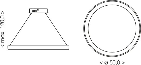 BRILAGI - LED Stm lustr na lanku FALCON SLIM LED/42W/230V pr. 50 cm béžová + DO