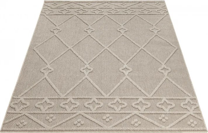 Kusový koberec Patara 4955 Beige – na von aj na doma, 140x200, béžová, chodba / predsieň, Ayyildiz