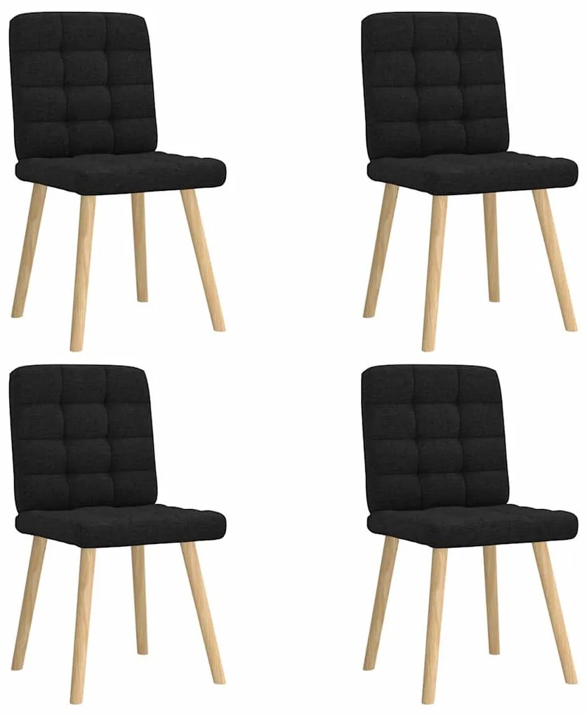 Jídelní židle 4 ks černé textil 3315193