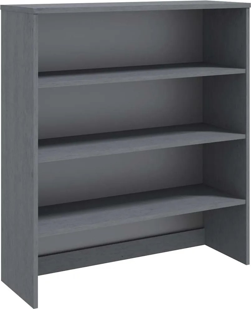 Nástavec na komodu HAMAR tmavě šedý 90 x 30 x 100 cm borovice 340434