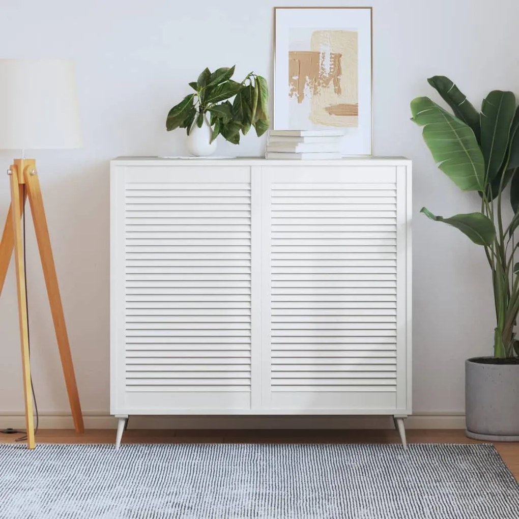 vidaXL Marketos Nábytková dvířka lamelový design 2 ks bílá 99,3x59,4cm borovice