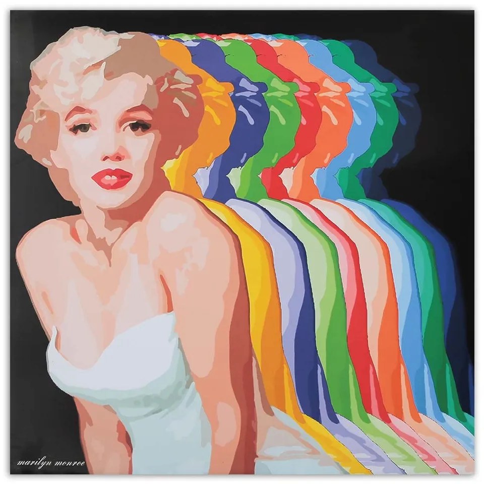 Gario Obraz na plátně Marilyn Monroe s barevnými stíny Rozměry: 30 x 30 cm