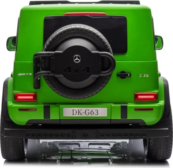 LEAN CARS Elektrické autíčko Mercedes G63 XXL zelené lakované 4x4