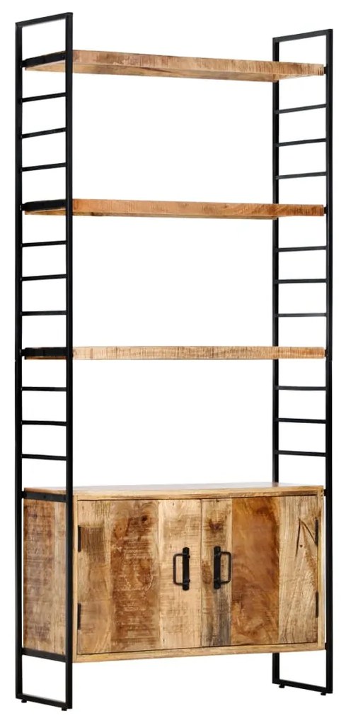 4patrová knihovna 80 x 30 x 180 cm hrubé mangovníkové dřevo 284422