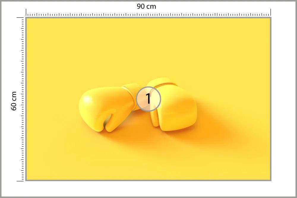 Fototapeta Žluté Boxerské Rukavice Samolepící tapety 104x70.5