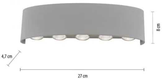 Paul Neuhaus 9489-21- LED Venkovní nástěnné svítidlo CARLO 10xLED/0,8W/230V IP54
