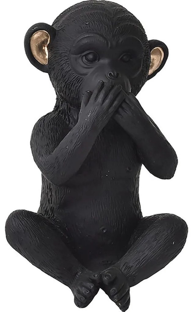 Dekorační soška Charlie Bouche, 17x13x13x cm, černá