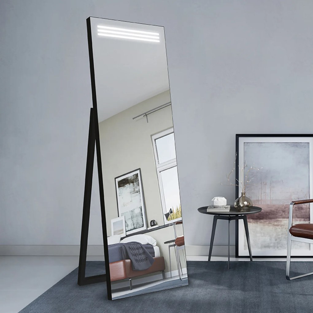 Zrcadlo Apento Black LED Rozměr: 60 x 160 cm