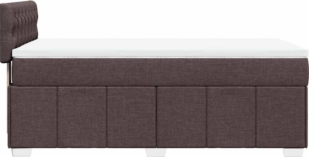 Box spring postel s matrací tmavě hnědá 90x200 cm textil 3289261