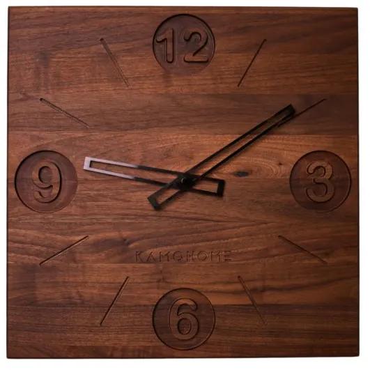 Kamohome Dřevěné nástěnné hodiny PYXIS Velikost: 36x36 cm, Materiál: Buk