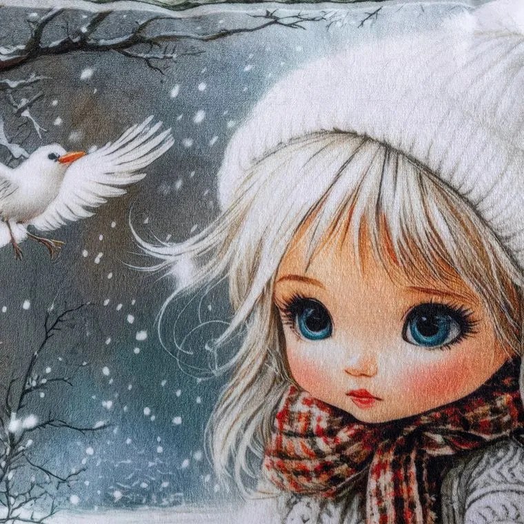 Sada 3 ks povlaků na polštářky WINTER GIRLS 45 x 45 cm