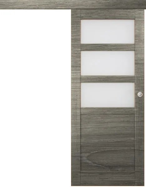 posuvné interiérové dveře na stěnu vasco doors BRAGA model 4 Průchozí rozměr: 70 x 197 cm, Orientace dveří: Levé dveře, Dekor: Buk jasmínový