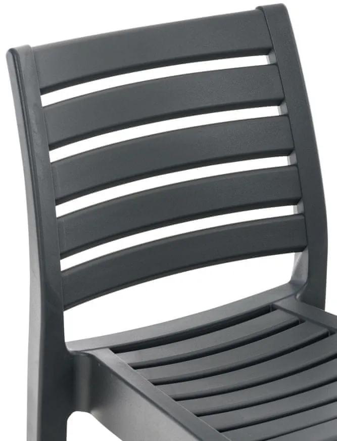 Bhm germany Barová židle Ares, plast, tmavě šedá