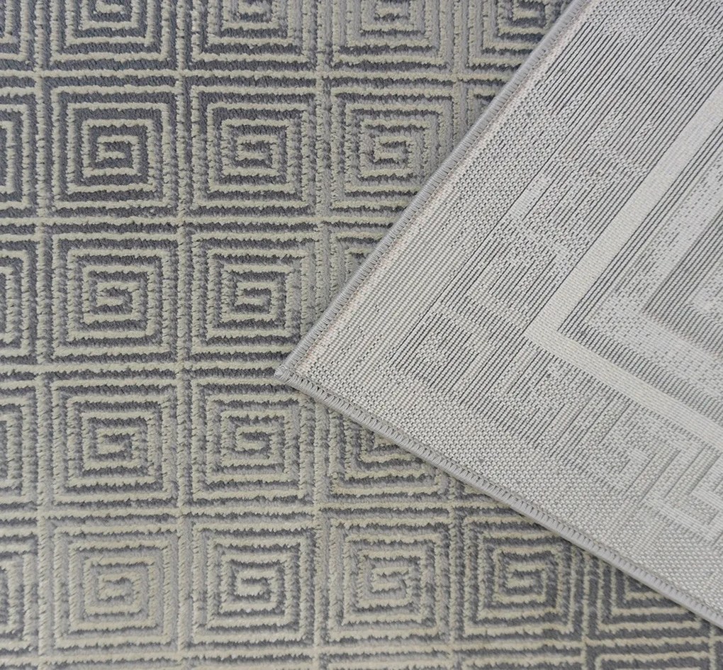 BE Koberec Esprit 3602 GREY - šedý obdélníkový Rozměr: 120x180 cm