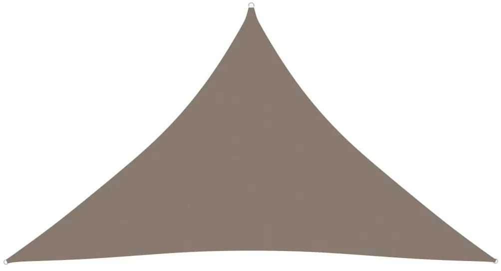 135450 vidaXL Stínící plachta oxfordská látka trojúhelník 3,5x3,5x4,9 m taupe