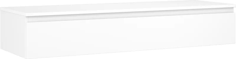 Mexen Orio, koupelnová skříňka pod umyvadlo 140 cm s horní částí, 1 zásuvka, bílá matná, 91A10-14023-1-BFC01