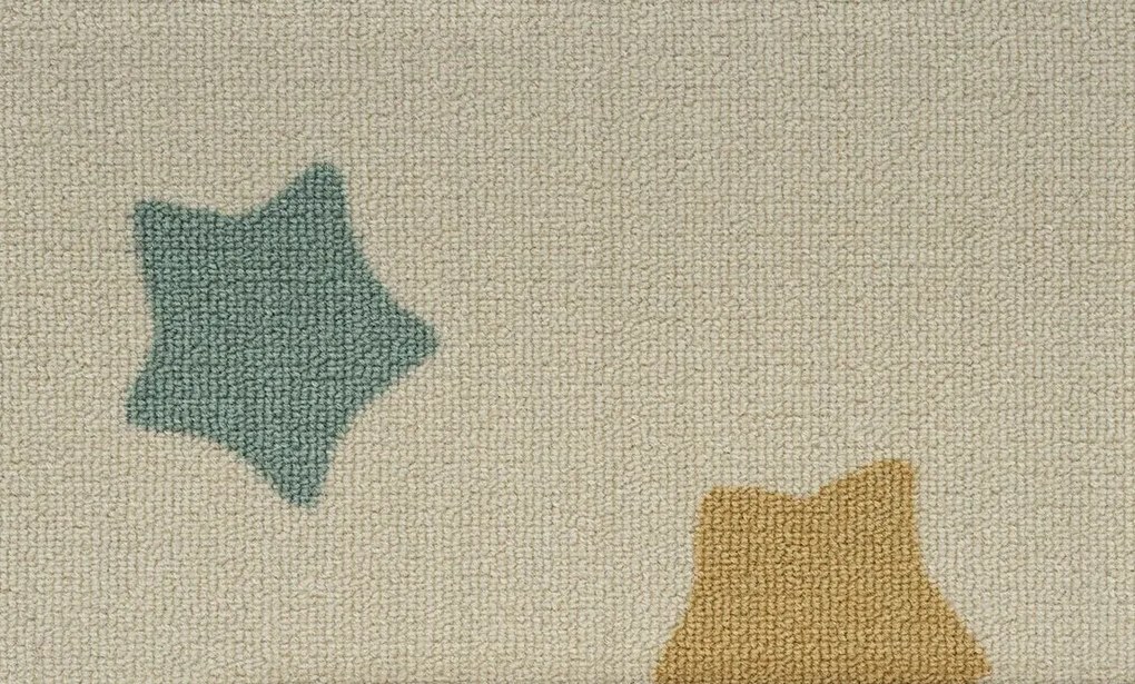 Weihai Haima Dahua Carpet DĚTSKÝ METRÁŽOVÝ KOBEREC LUNA P4239CM/01A2 dětský motiv barevné hvězdy na béžové BARVA: Vícebarevný, ŠÍŘKA: 4 m