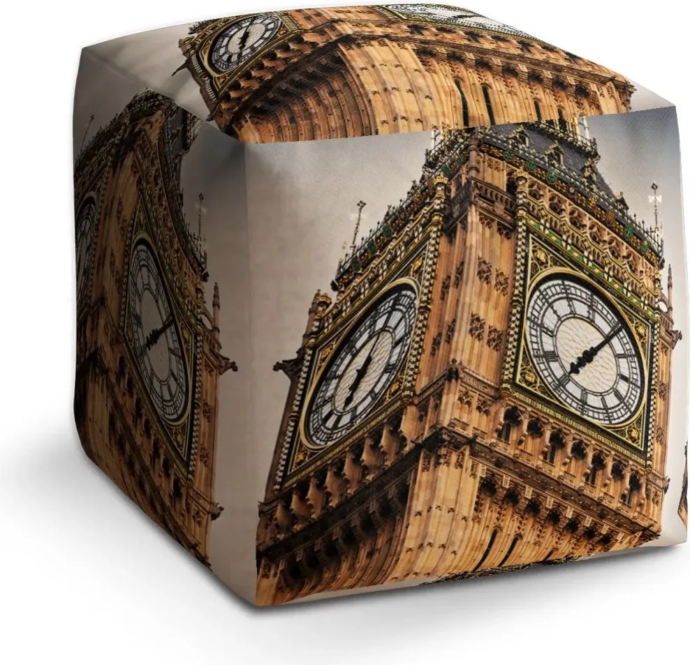 Sablio Taburet Cube Clock tower - 50x50x50 cm