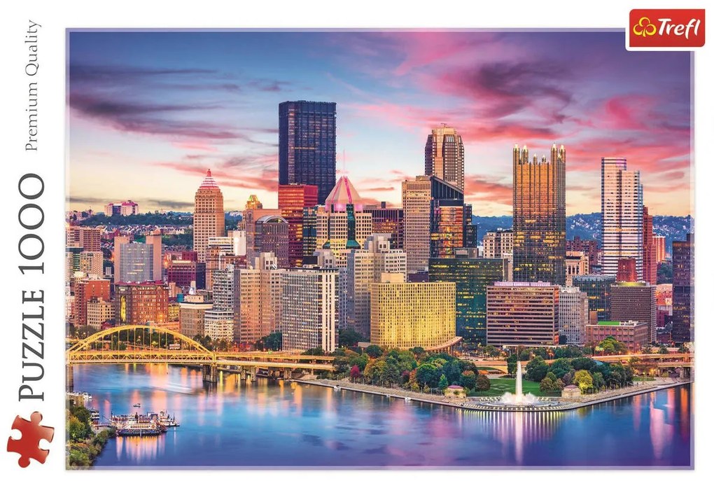 TREFL PUZZLE Pittsburgh Pensylvánie USA 68x48cm skládačka 1000 dílků tr10723